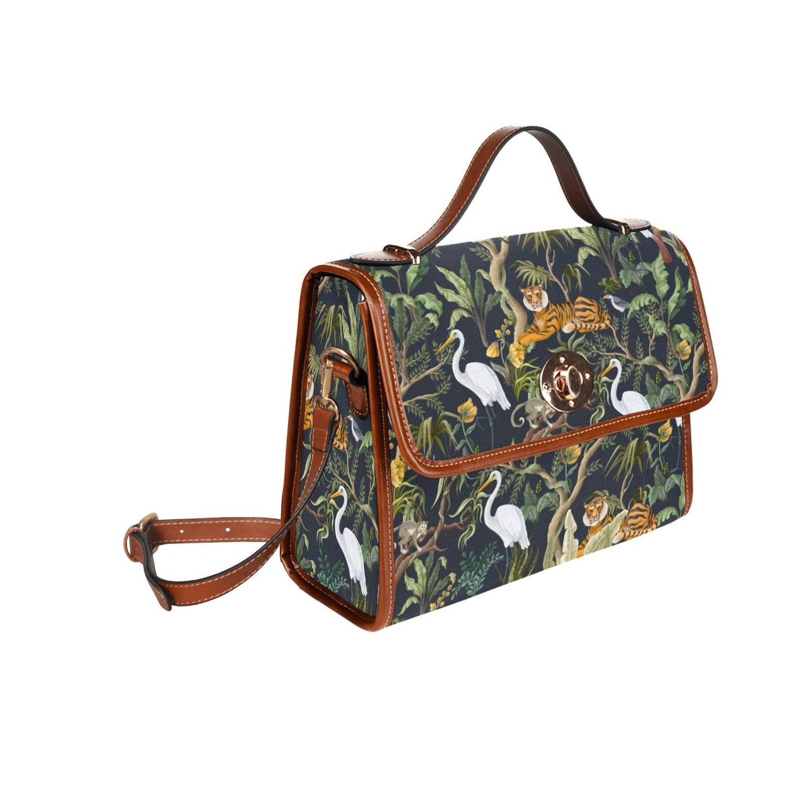 Dark Jungle Purse, Moody Maximalist Handbag, Tiger Purse, Animal Print ...