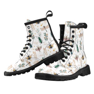Insect Boots, Bug Boots, Entomology Gift, Beetle and Dragonfly Pattern ...