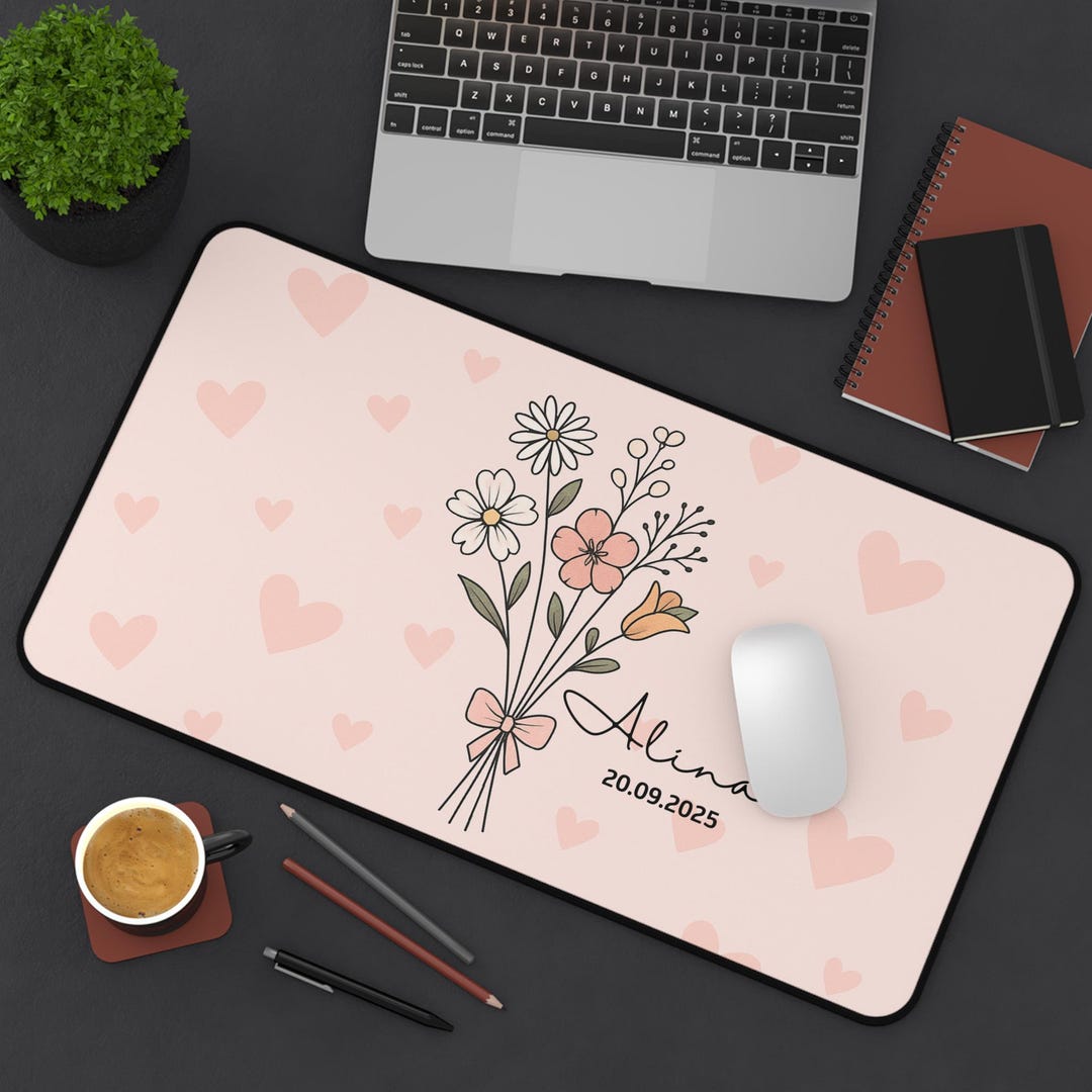 Custom March Birth Flower Desk Mat, Daffodil Desk Mat Gift ...