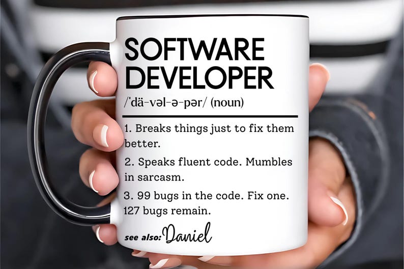 Software Developer Mug, Personalized Coder Mug, Funny Programming Gift ...