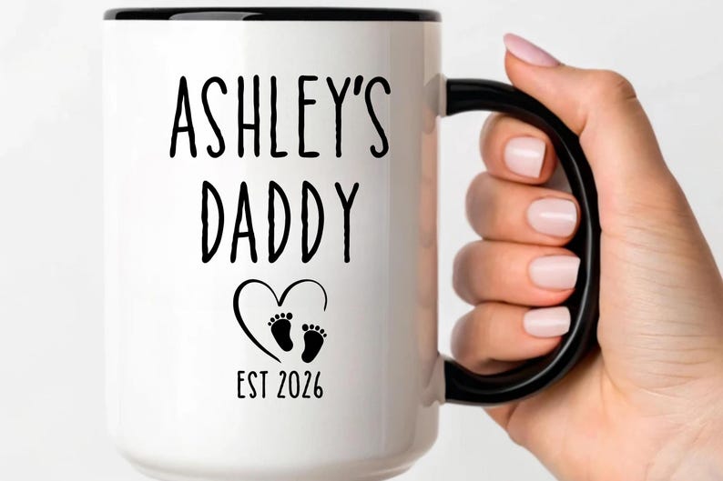 Personalized Daddy Mug, Daddy Coffee Mug, New Daddy Gift, Daddy Mug EST ...
