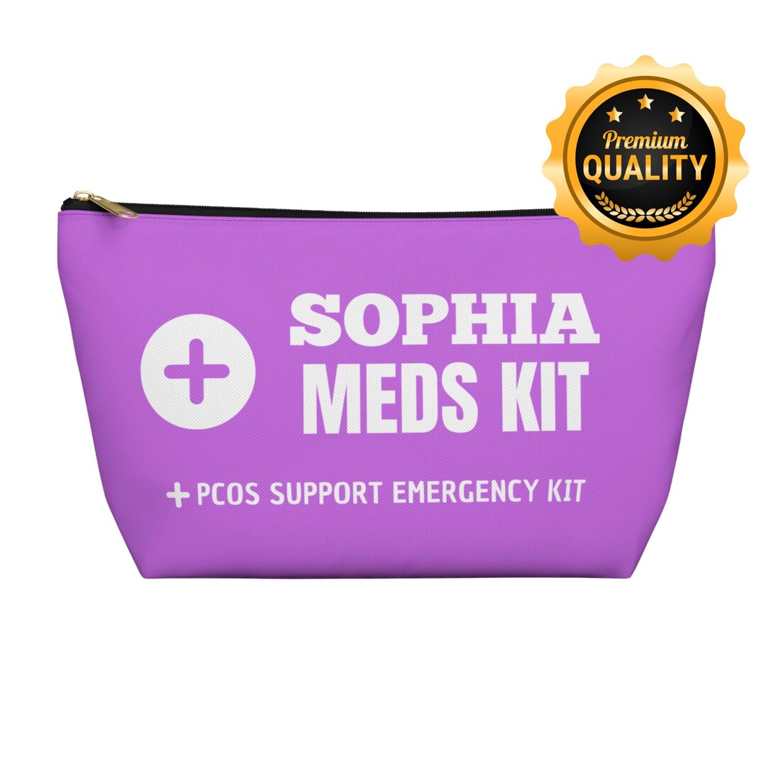 Personalized MEDS KIT PCOS Support Emergency Kit Accessory Pouch With T ...