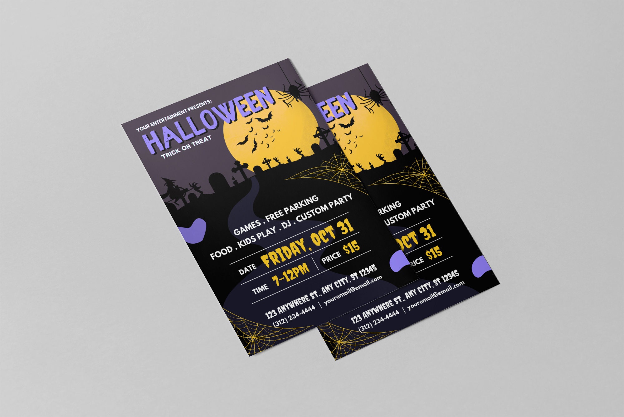 Halloween Flyer DIY Flyer Template Design Sale Flyer - Etsy