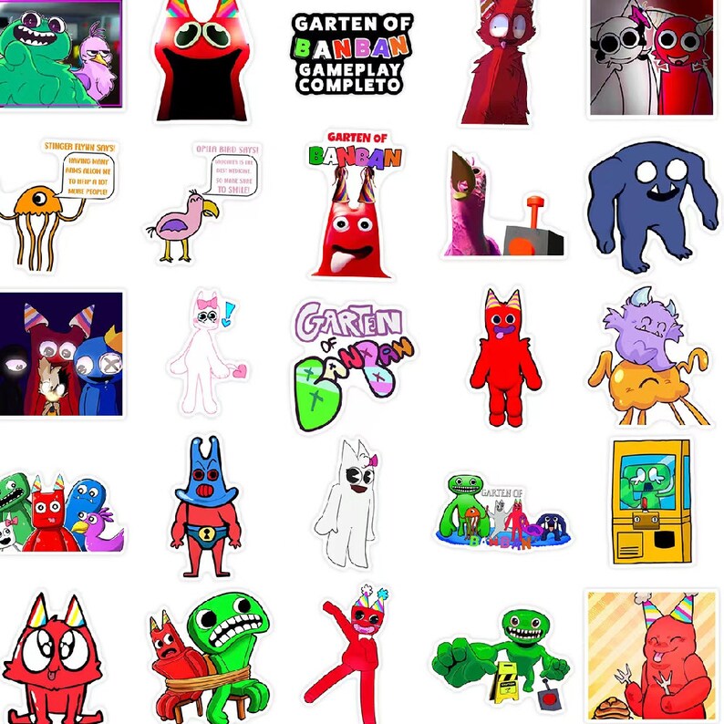 50 PCS Garten of Banban Game Monster Stickers Hand Account - Etsy
