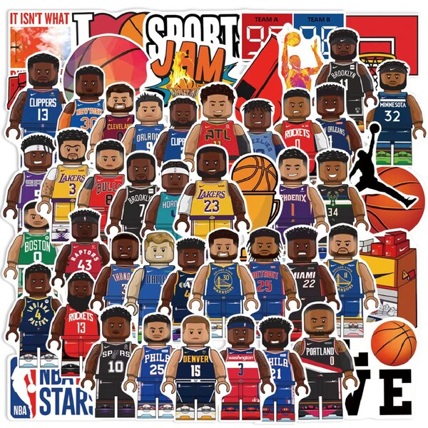 Nba Stickers - Etsy