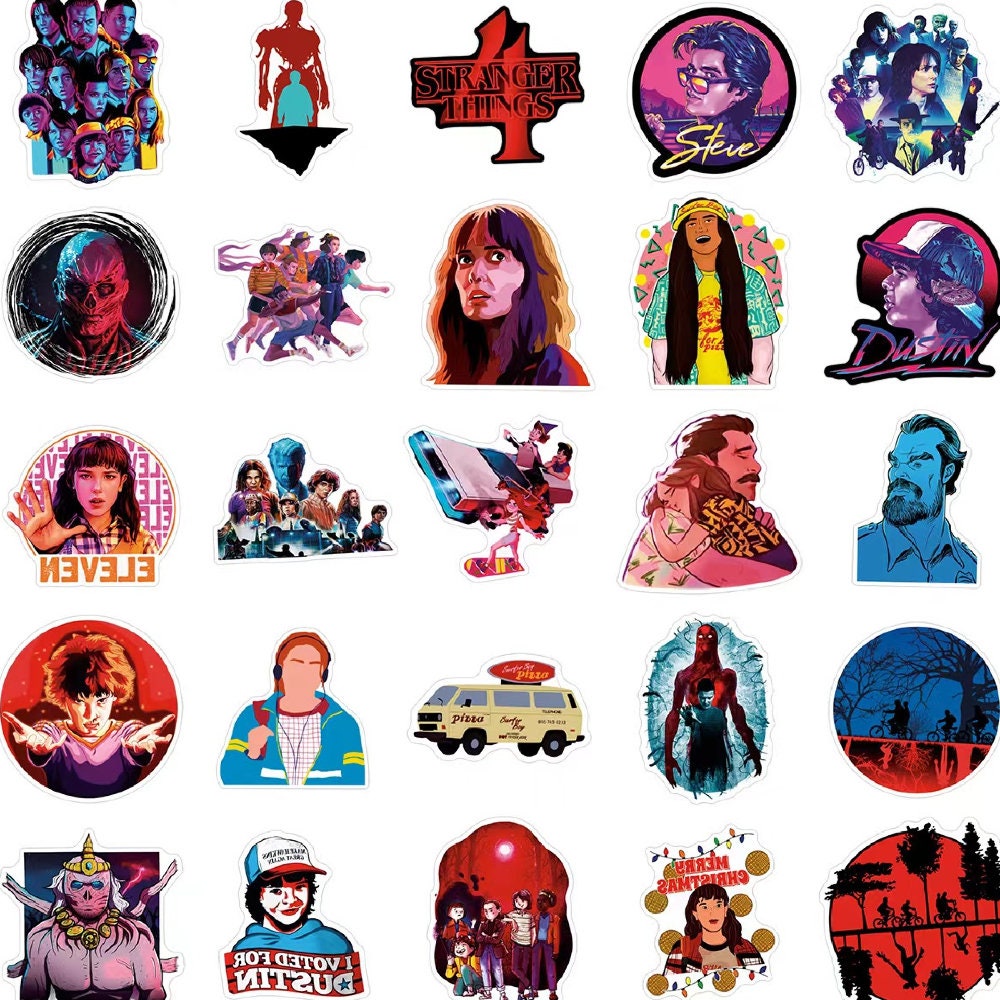 50pcs Stranger Things Stickers Season Stive Suitcase Laptop Etsy