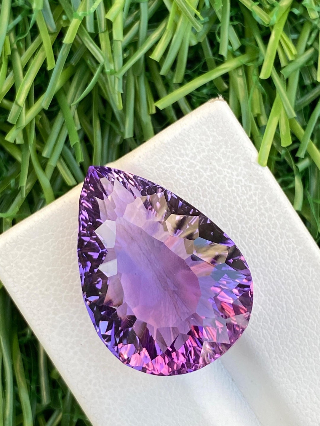 Natural Amethyst Concave Cut Pear Shape, Weight. [ 26 ].cts Top Quality ...