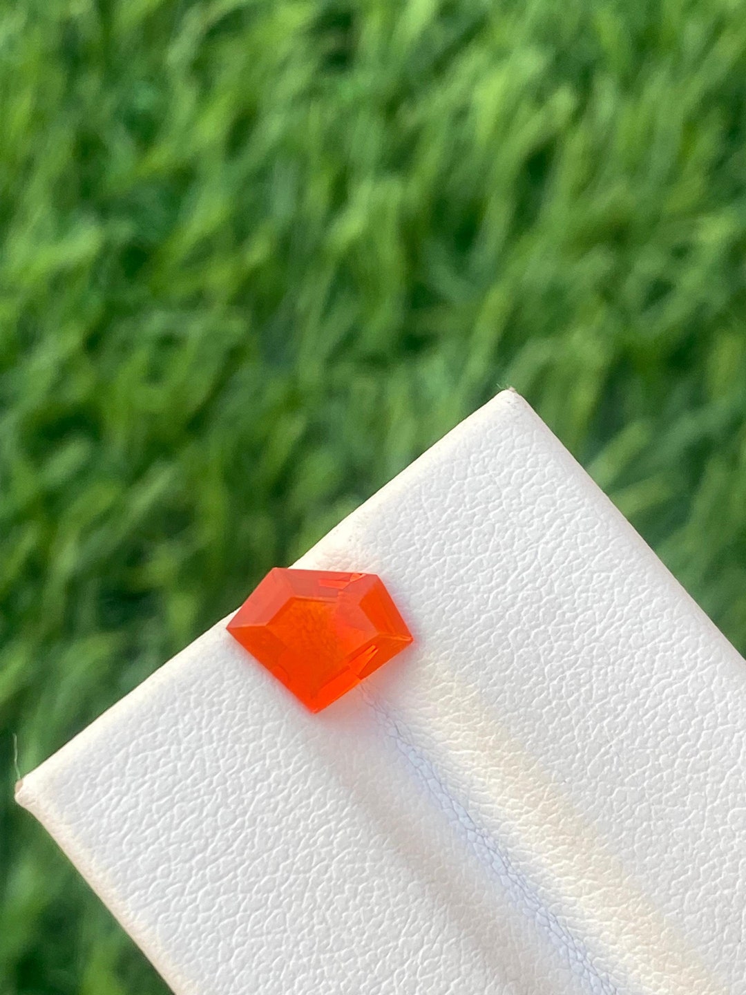 Natural Mexican Fire Opal Gemstone , Shape Diamond Cut Stone , Eye ...