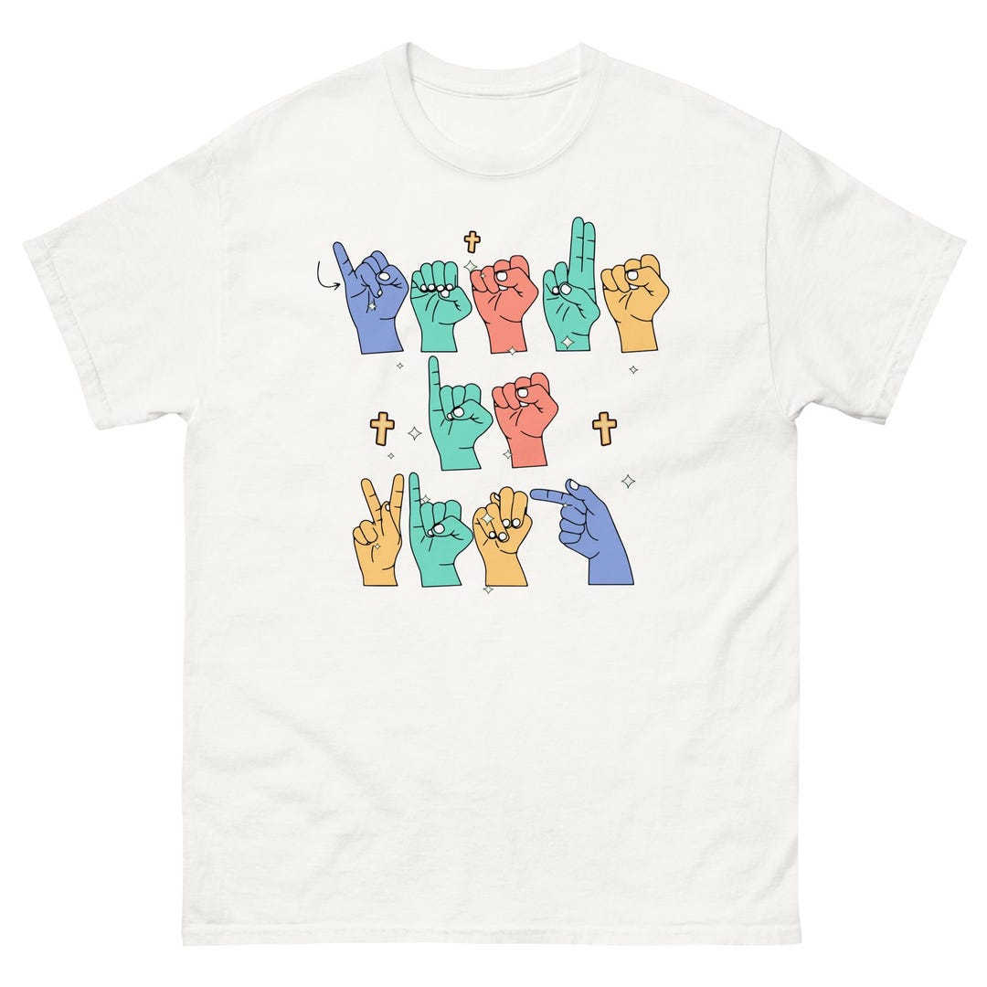 Jesus is King ASL Shirt: Christian Sign Language Tee - Etsy