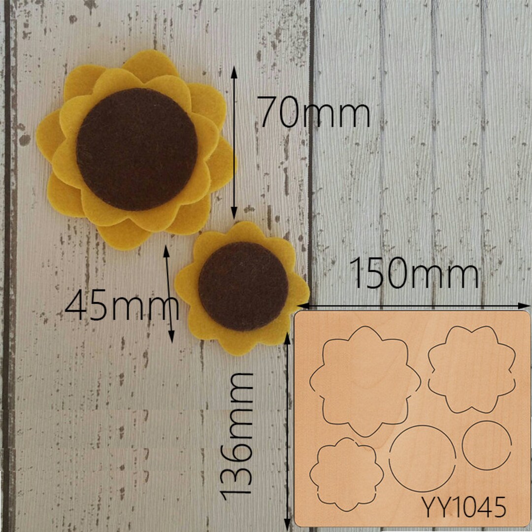 Wooden Die-cutting Sunflower Knife Die YY1045 is Compatible With Most ...