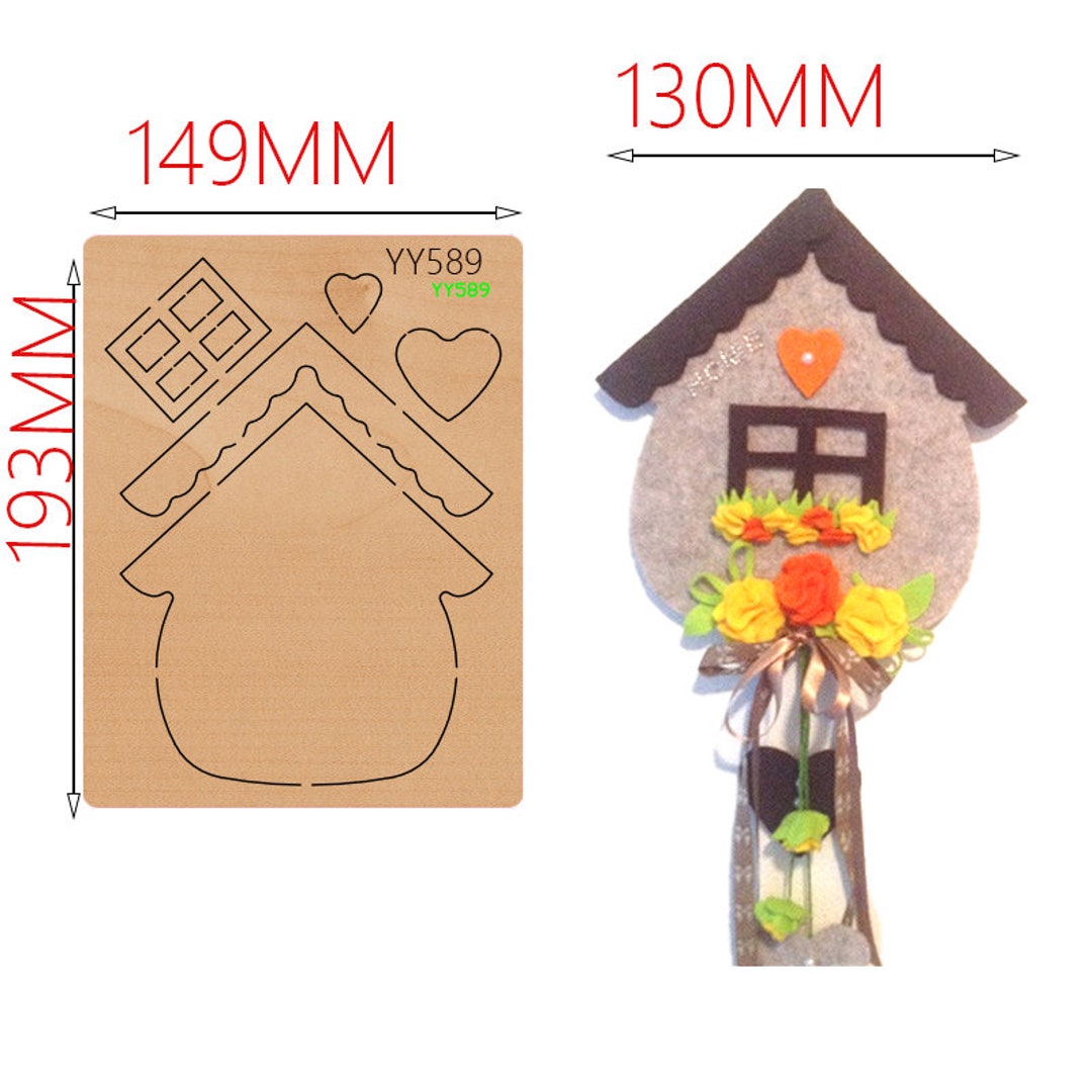 Wooden Die Cutting Die Small House Knife Die YY589 is Compatible With ...
