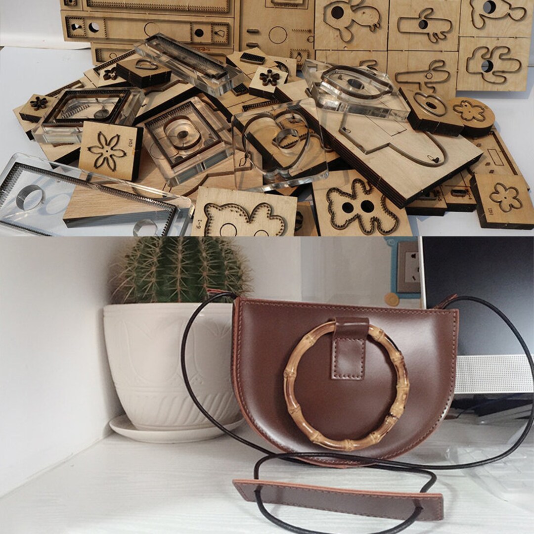 Japanese Steel Knife Mold Hand Leather Handbag Semicircle Cross ...