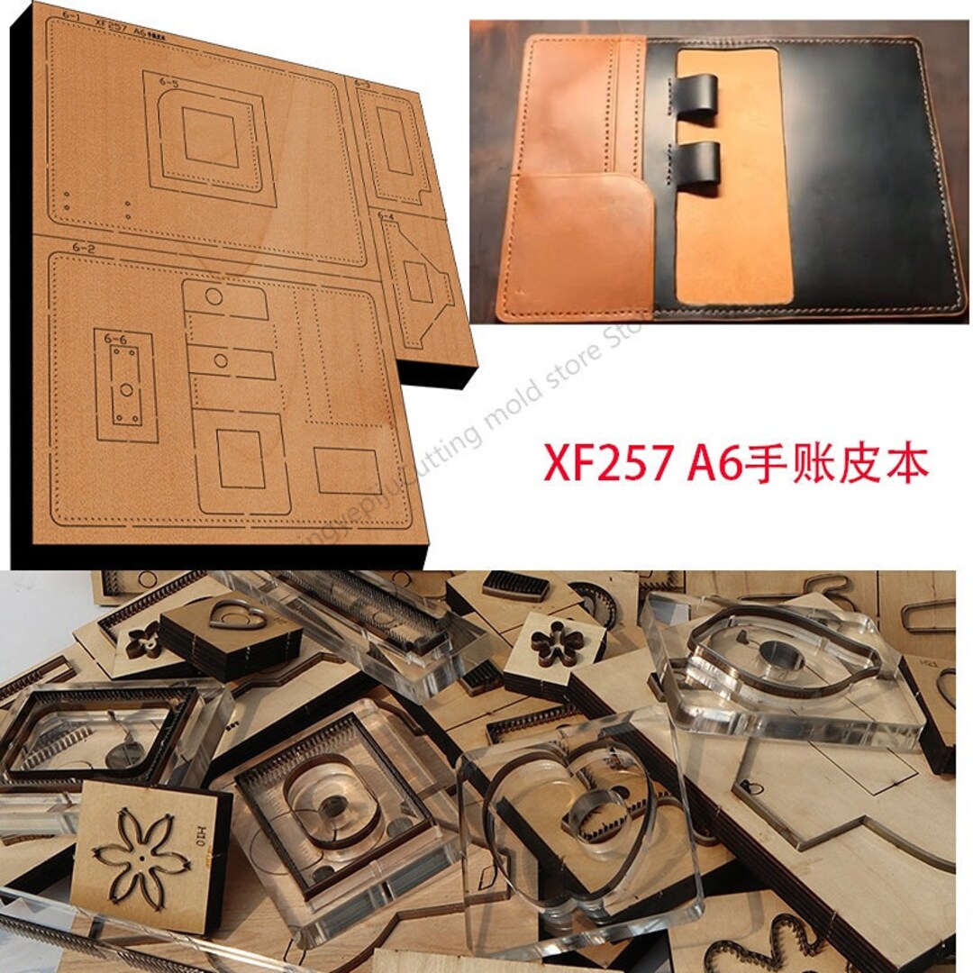 New Japan Steel Blade Wooden Die A6 Notebook Ledger Leather Craft Punch ...