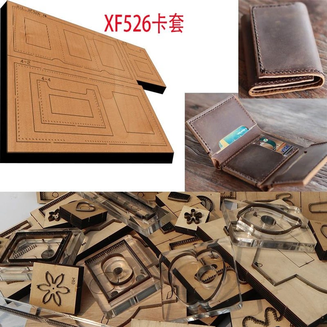 New Japan Steel Blade Wooden Die Wallet Card Case Leather Craft Punch ...