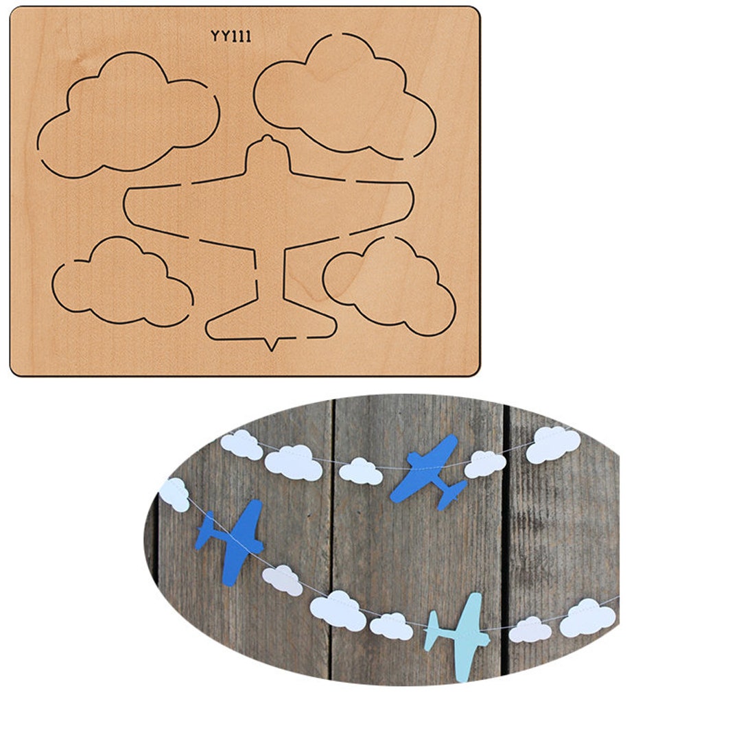 White Cloudairplane- Stencil Embossing Scrapbooking DIY Paper Gifts ...