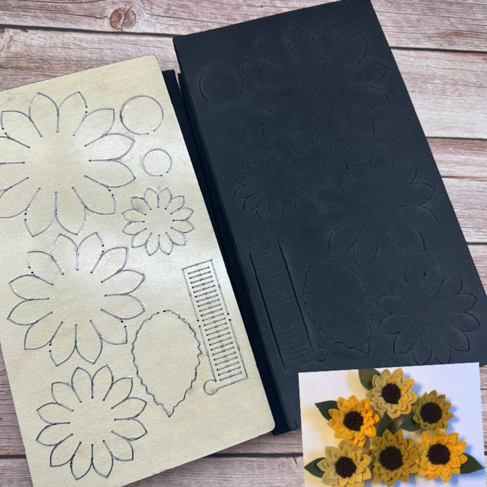 Wooden Die-cutting Sunflower Knife Die DIY Flower Shape Leather Cutting ...