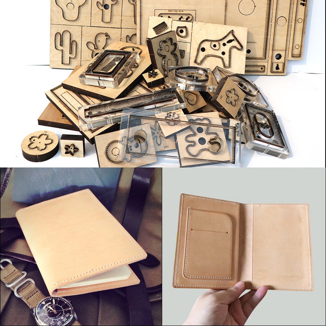 Japanese Steel Knife Mold Handmade Leather Goods Passport Holder Id Bag ...