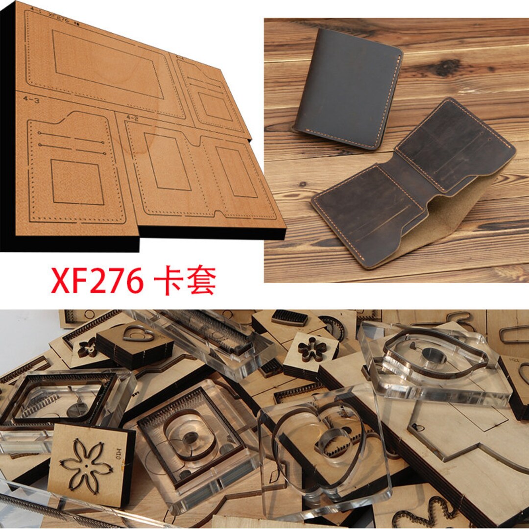 DIY Leather Craft Simple Cardholder Wallet Cutting Dies Knife Mold New Japan Steel Blade T ...