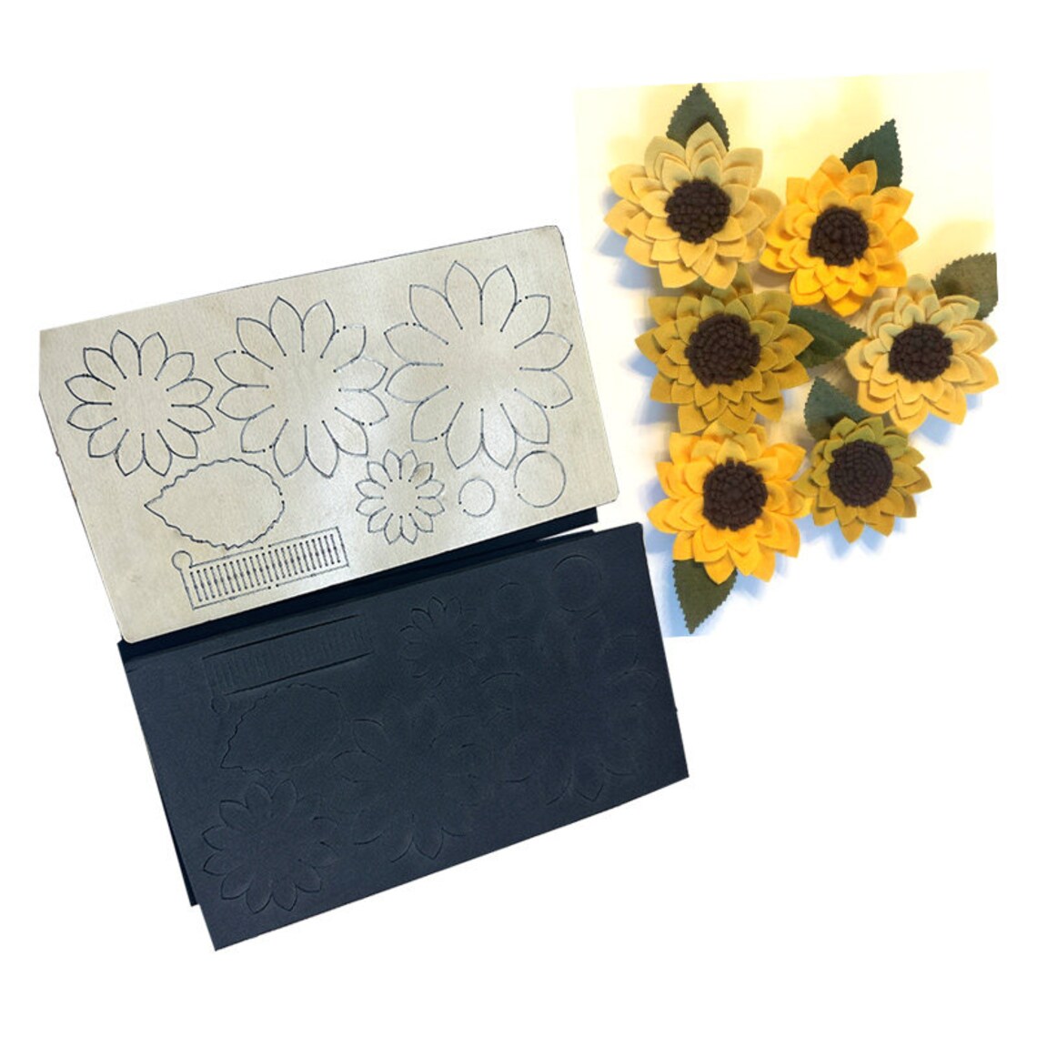 Wooden Die-cutting Sunflower Knife Die DIY Flower Shape Leather Cutting ...