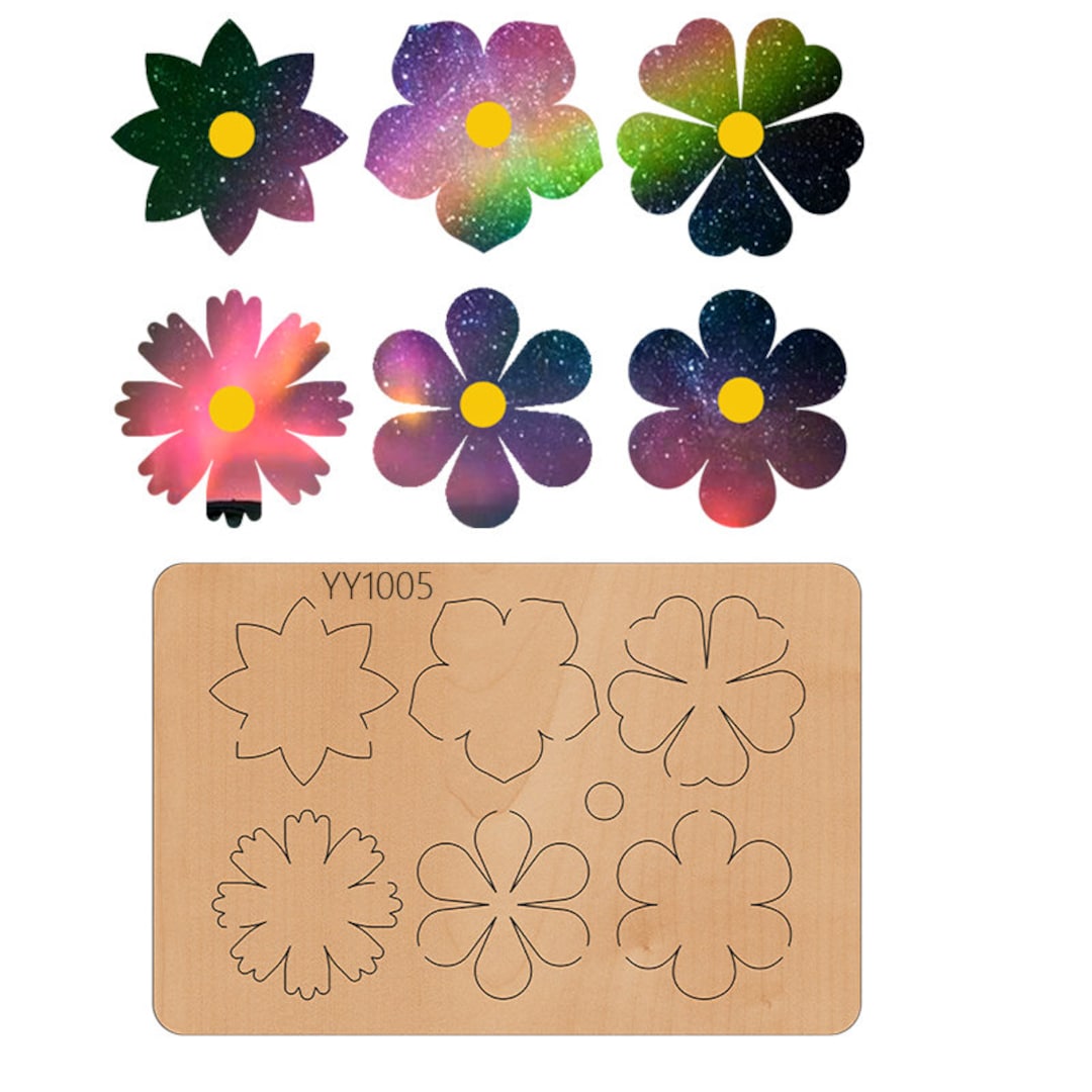 Wooden Die-cutting Clipboard Craft Knife Die Flower Wood Die YY1005 is ...