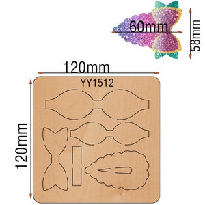 Bow Hairpin Cutting Knife Mold Yy1512crown Bow Cutter Mold Wood Mold ...