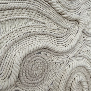 Handmade Fiber Art Wall Hanging, Rope Wall Art, Boho Wall Decor ...