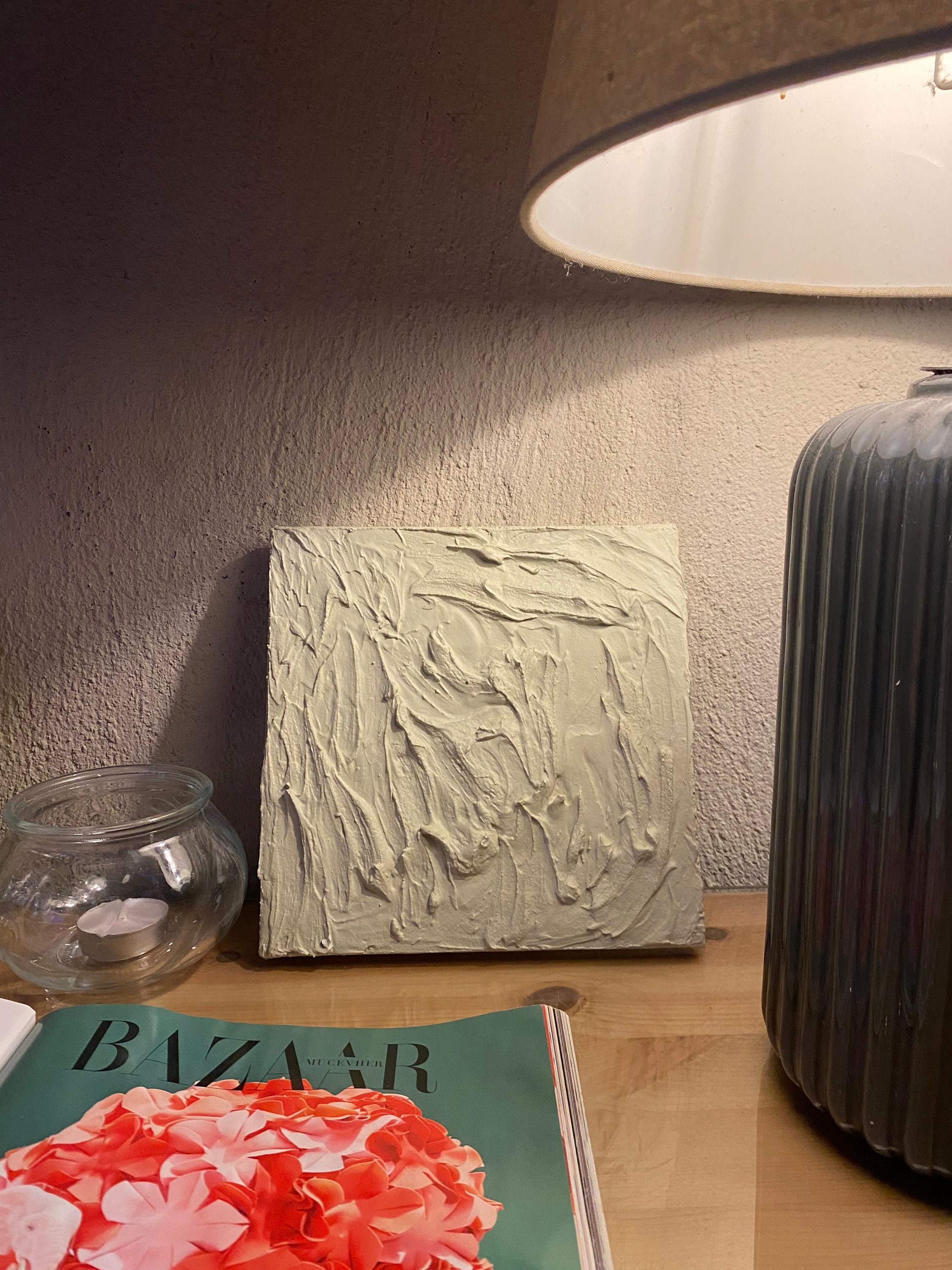 Textured Wall Art Set of 3, Plaster Wall Art, Mid Century Wall Artt ...
