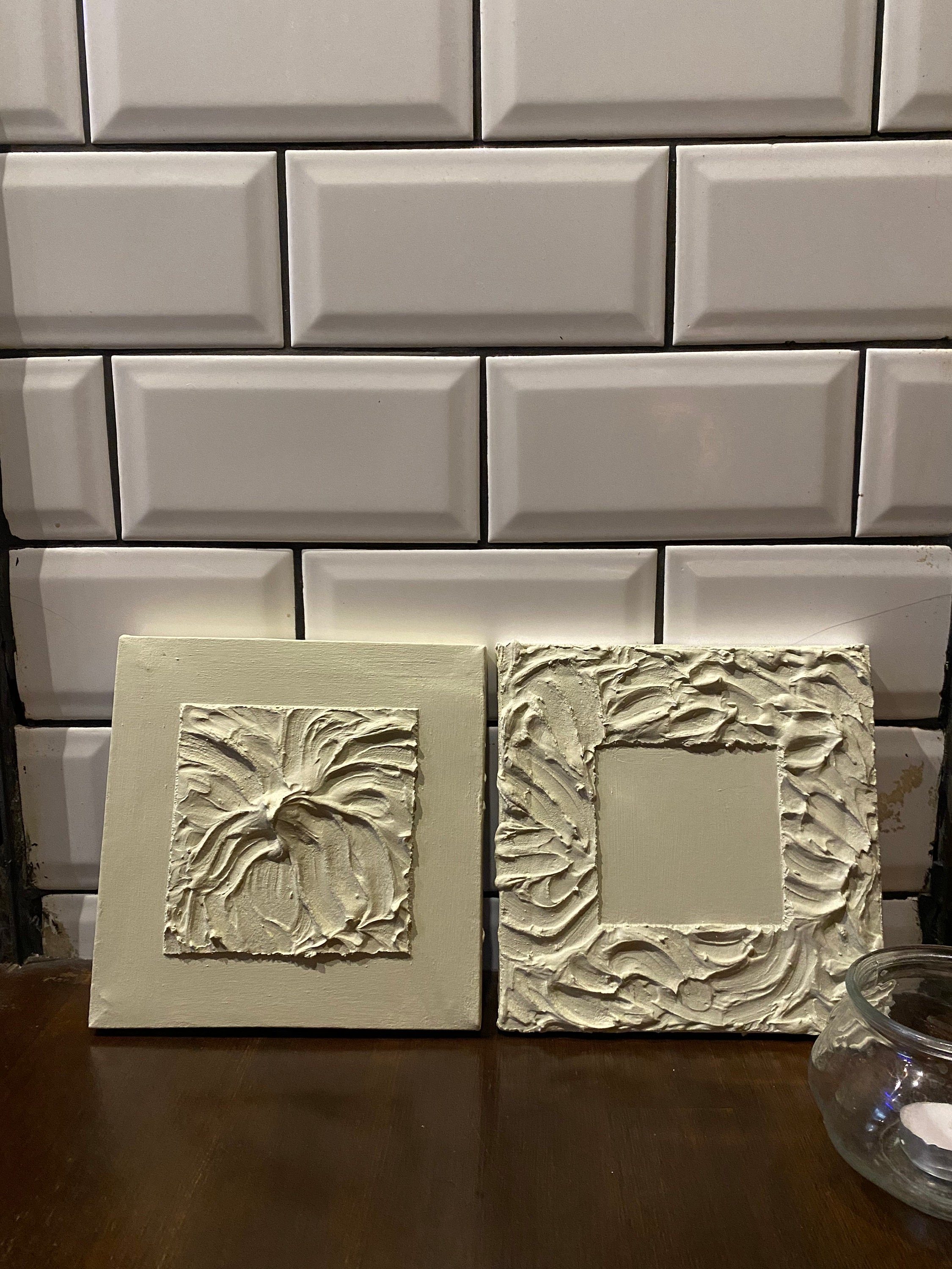 Textured Wall Art Set of 3, Plaster Wall Art, Mid Century Wall Artt ...