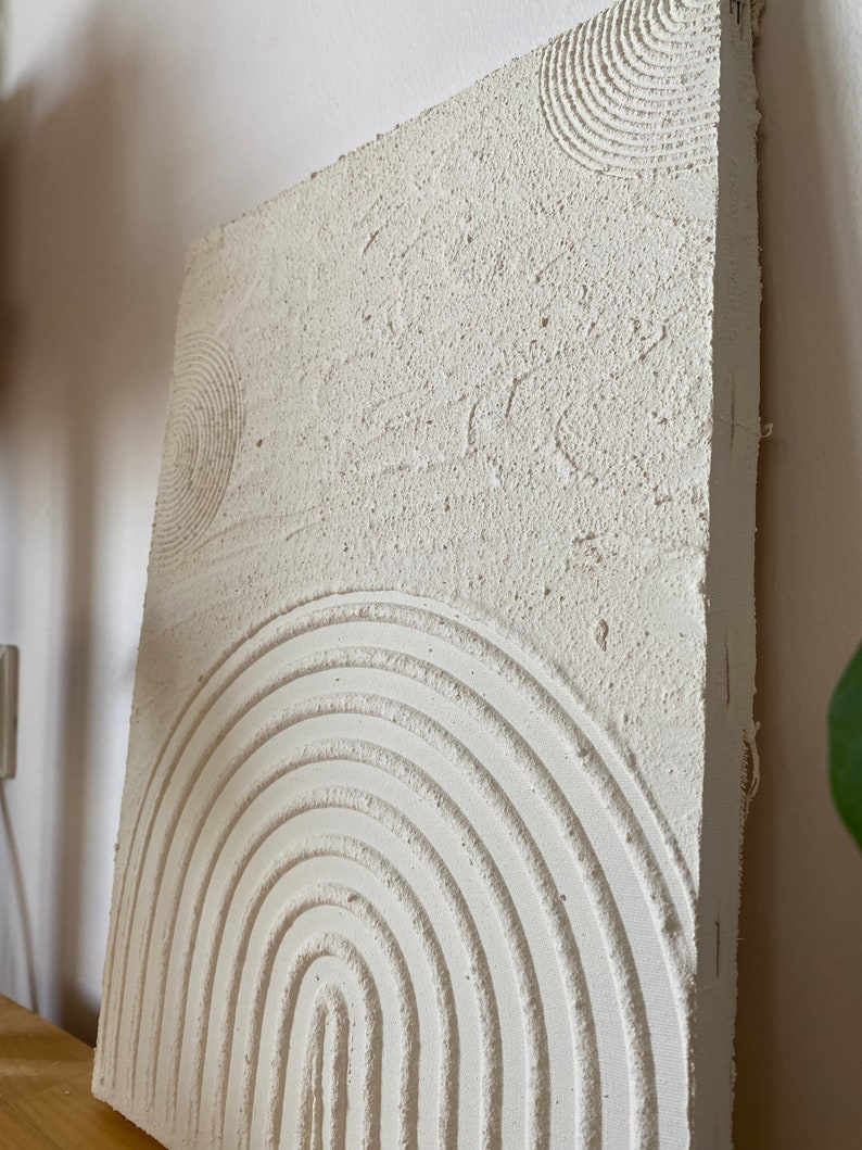 Textured Painting, Boho Textured Wall Art, Plaster Wall Art, Textured ...