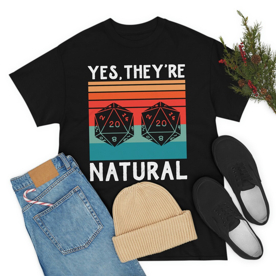 Yes They're Natural 20 Dungeons and Dragons Sweater, D20 RPG Sweatshirt ...
