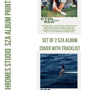 2 Piece Wall Art SZA Retro Bundle Poster Digital Artwork CTRL SOS Album ...
