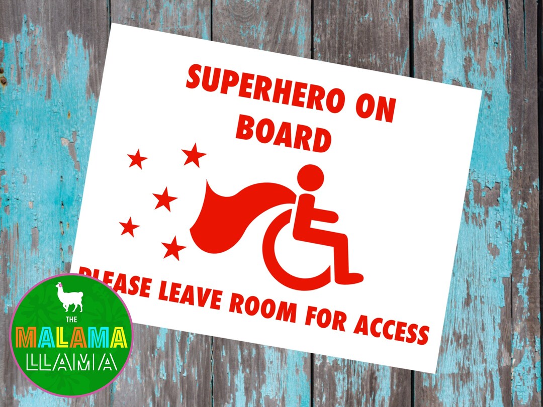 Superhero on Board Car Decal Please Leave Room for Access - Etsy