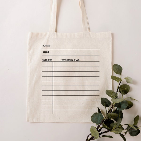 Library Book Bag - Etsy