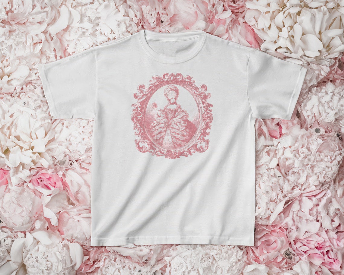 Coquette Aesthetic Baby Tee Pink Coquette Shirt Marie Antoinette ...
