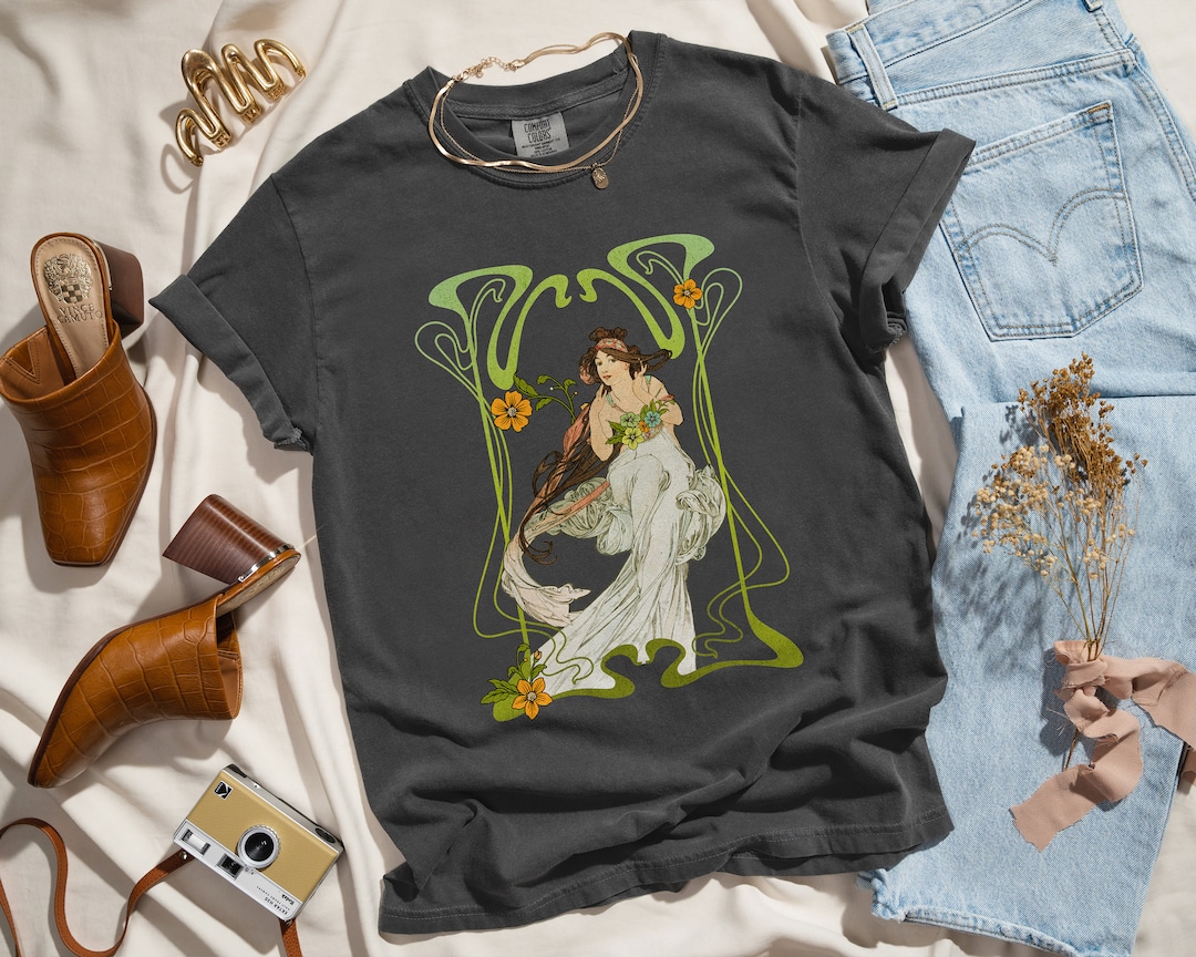 Women's Boho Tee Comfort Colors Shirt, Art Nouveau Tshirt, Art Deco ...