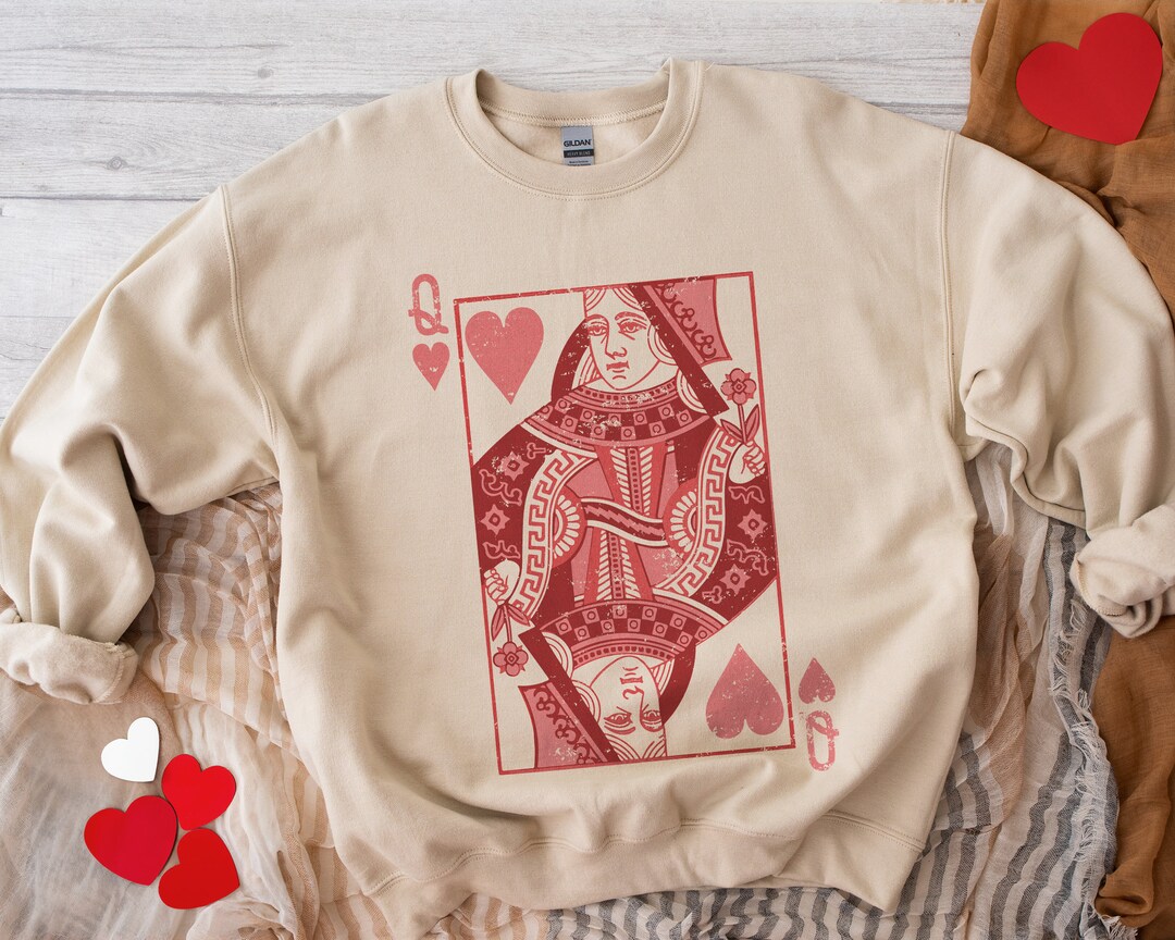 Queen of Hearts Valentines Day Sweatshirt, Alice in Wonderland Shirt, Valentine Shirt Gift for ...