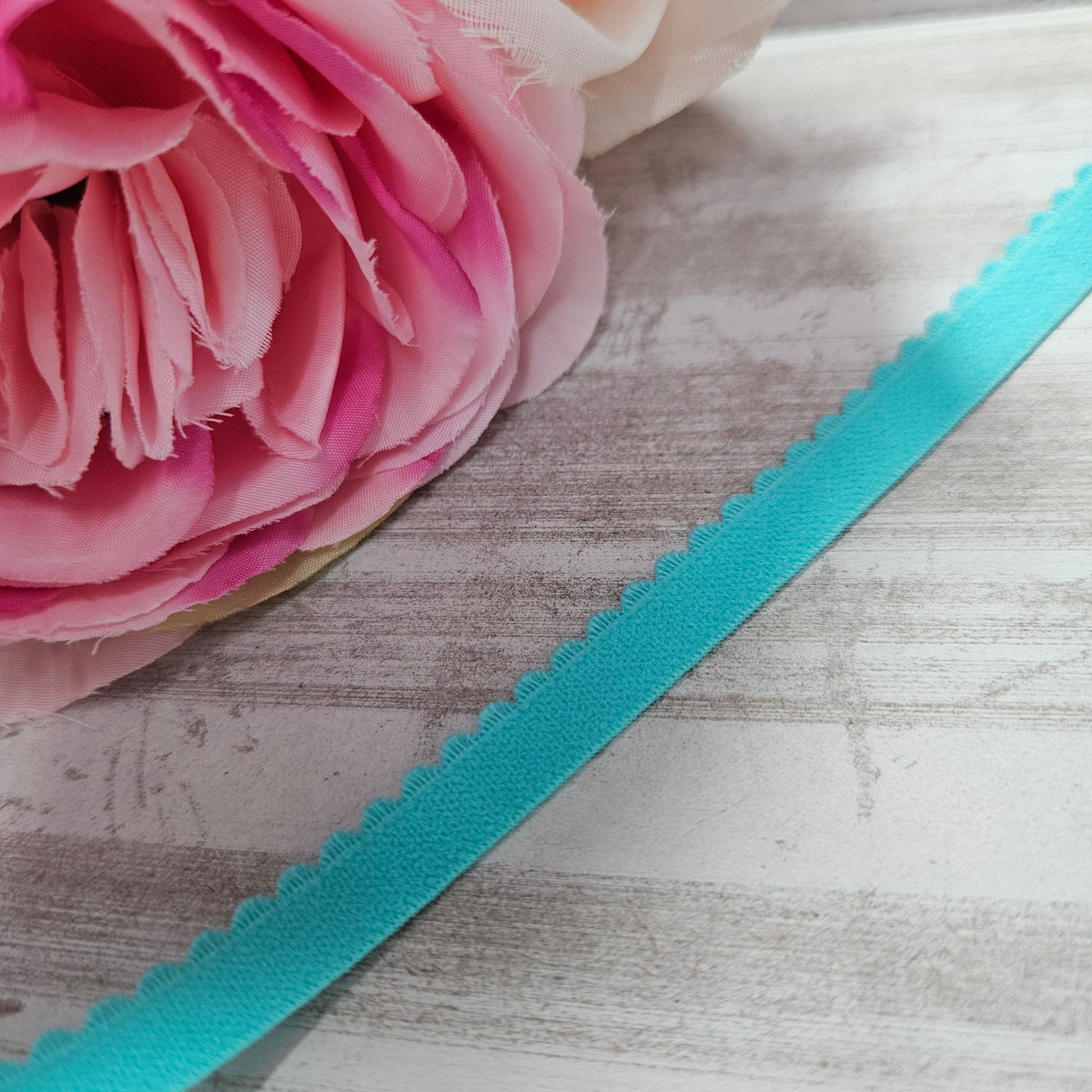 Decorative Braid With Scalloped Edge Turquoise Blue / Elastic for ...