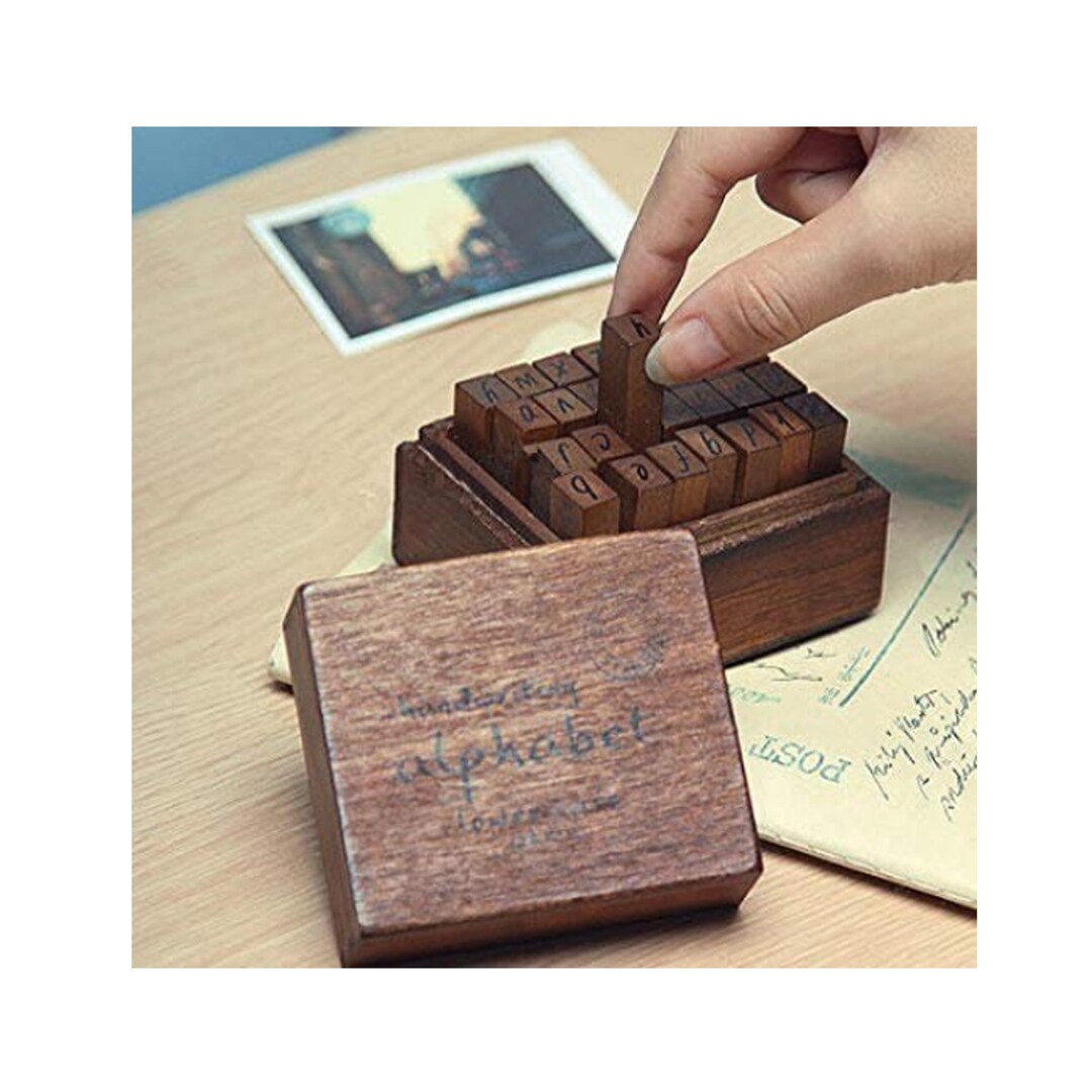 Letter Stamp Alphabet Stamp Wooden Capital Letter for Journaling ...