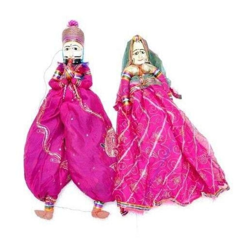 Traditional Handcrafted Rajasthani Wood Folk Puppets Aka Kathputli Aka ...