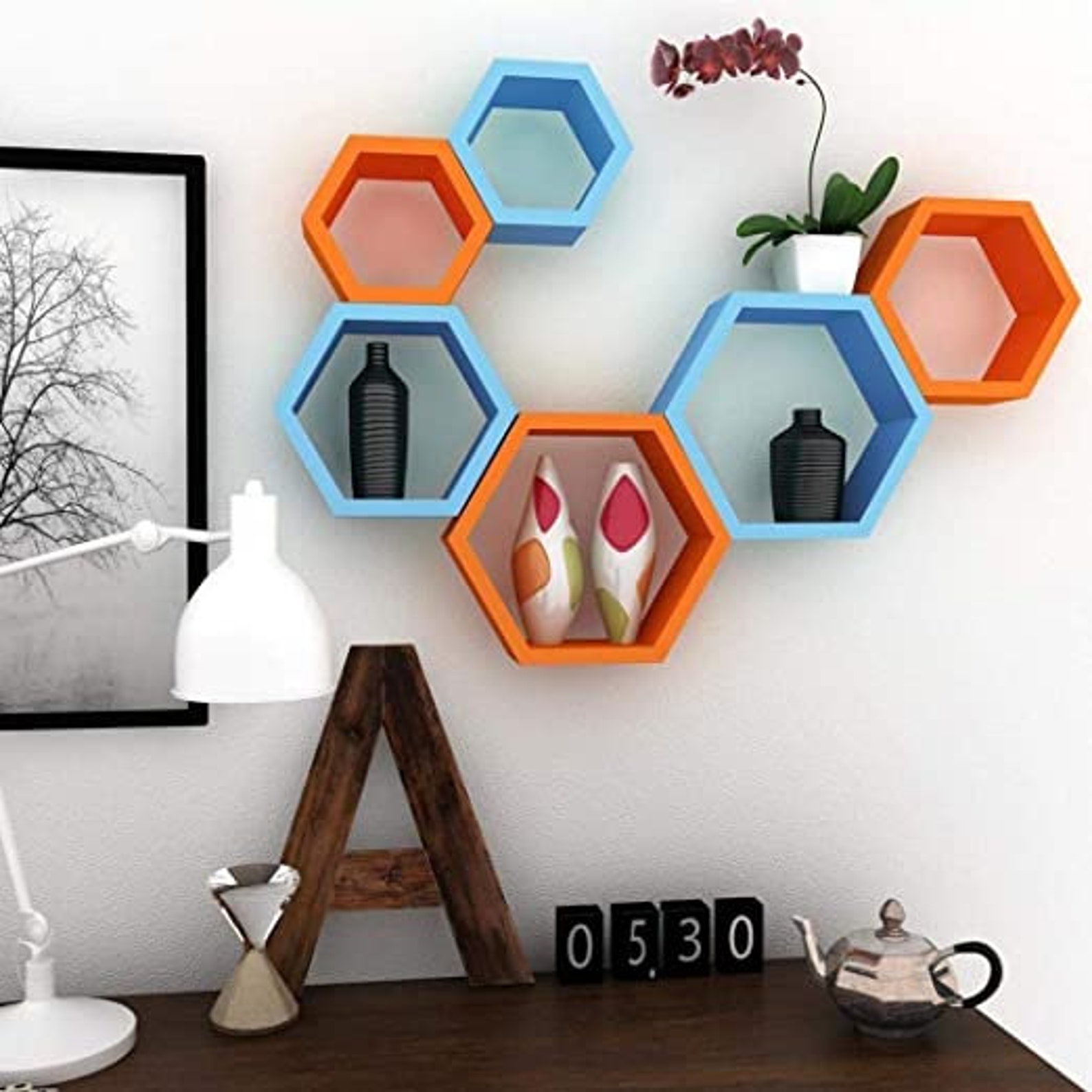 Wall Mount Wall Shelf Storage Display Floating Shelf for Home and Room ...