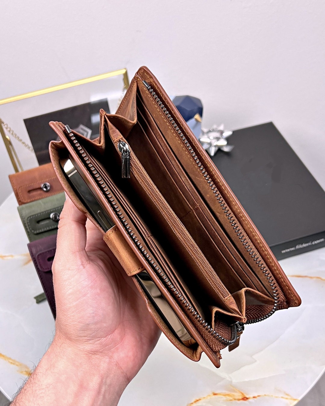 Personalized Wallet, Phone Case Wallet and Handbag, Geniune Leather ...