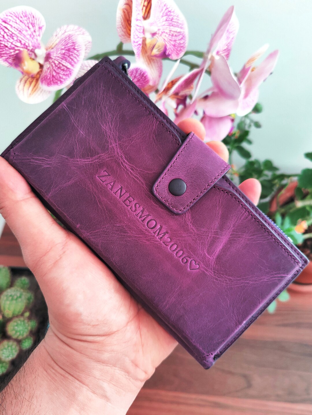 Leather Wallet Valentine Day Gift Womens Purse Leather - Etsy