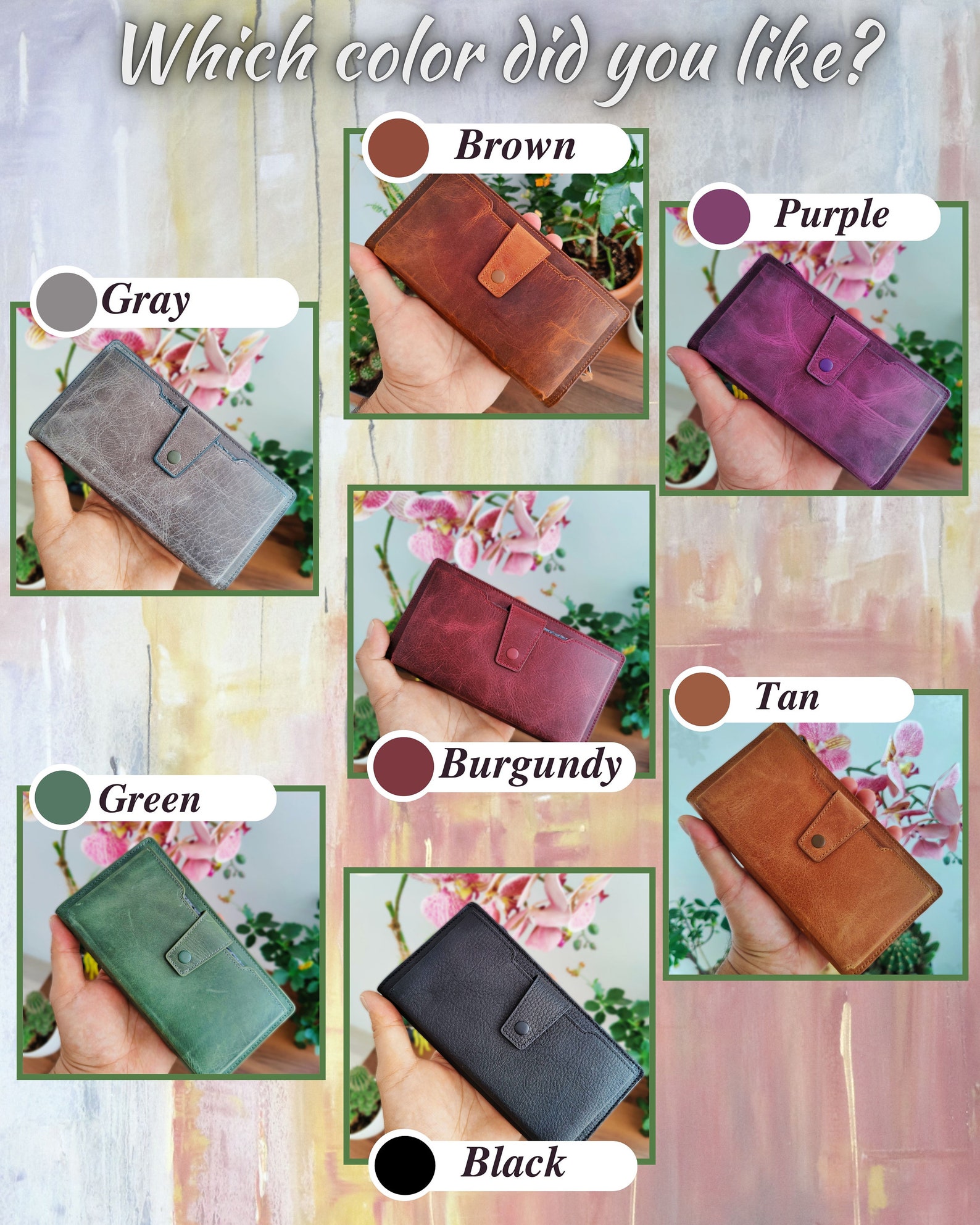 Personalized Wallet, Phone Case Wallet and Handbag, Geniune Leather ...