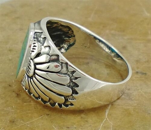 MENS 925 Sterling Silver Turquoise Eagle Ring Handmade Ring - Etsy