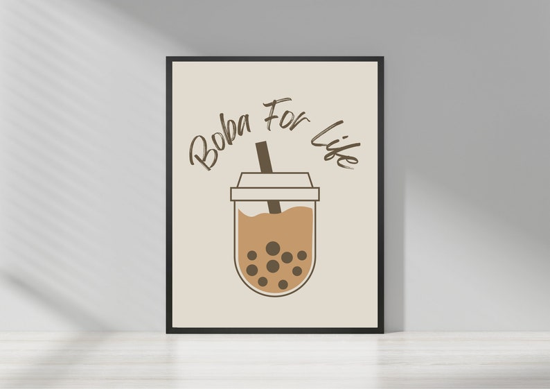 Boba, Milk Tea, Printable, Artwork, Digital Download - Etsy