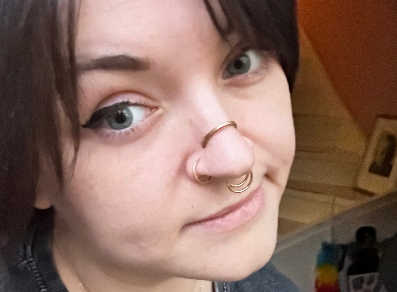 Brass Nose Bridge Cuff, No Piercing Nose Cuff, Fake Nose Ring ...