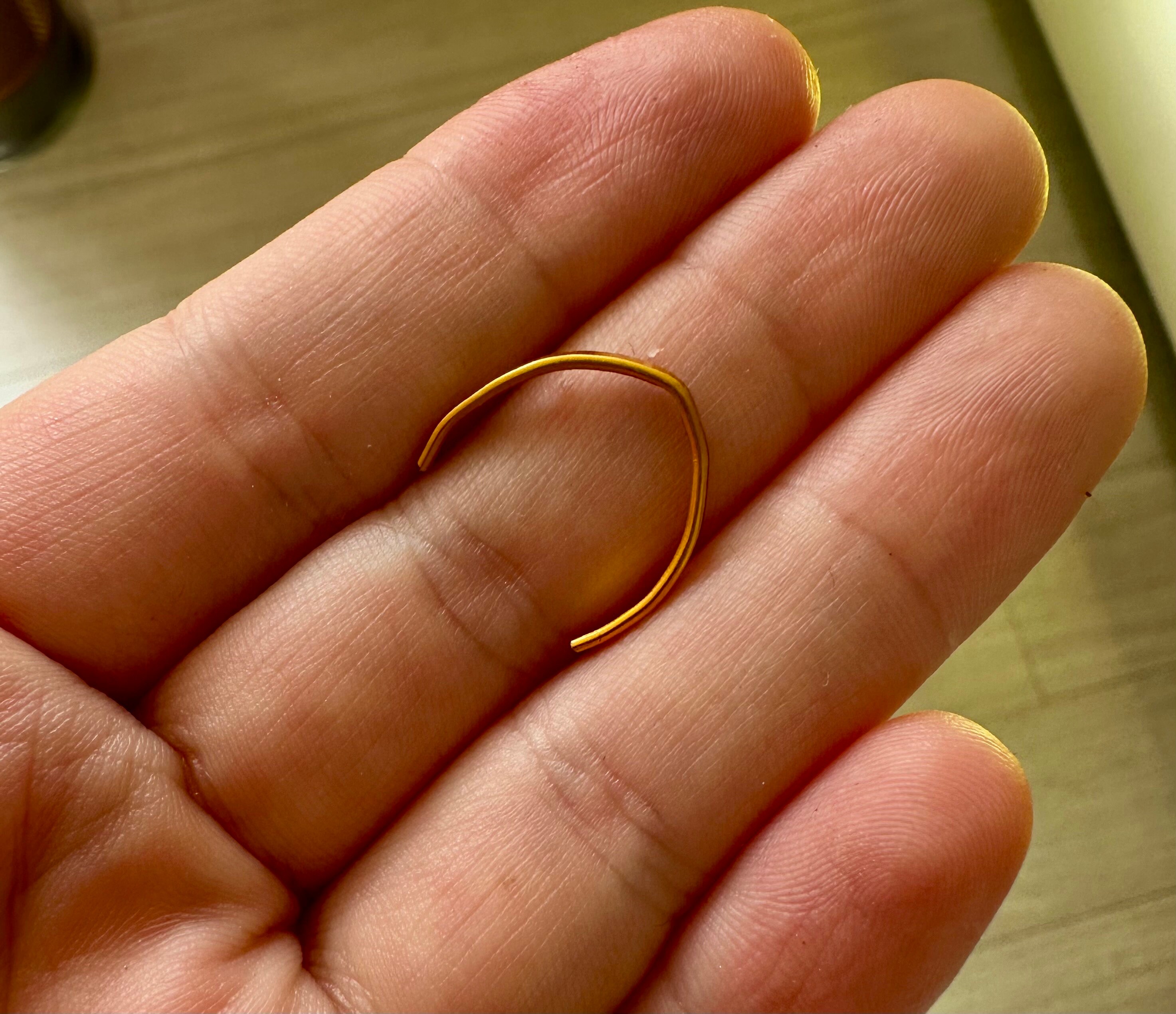 Golden Nose Bridge Cuff, No Piercing Nose Cuff, Fake Nose Ring, Yellow ...