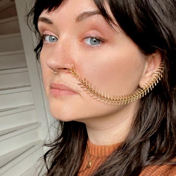 Nose Ring Chain - Etsy