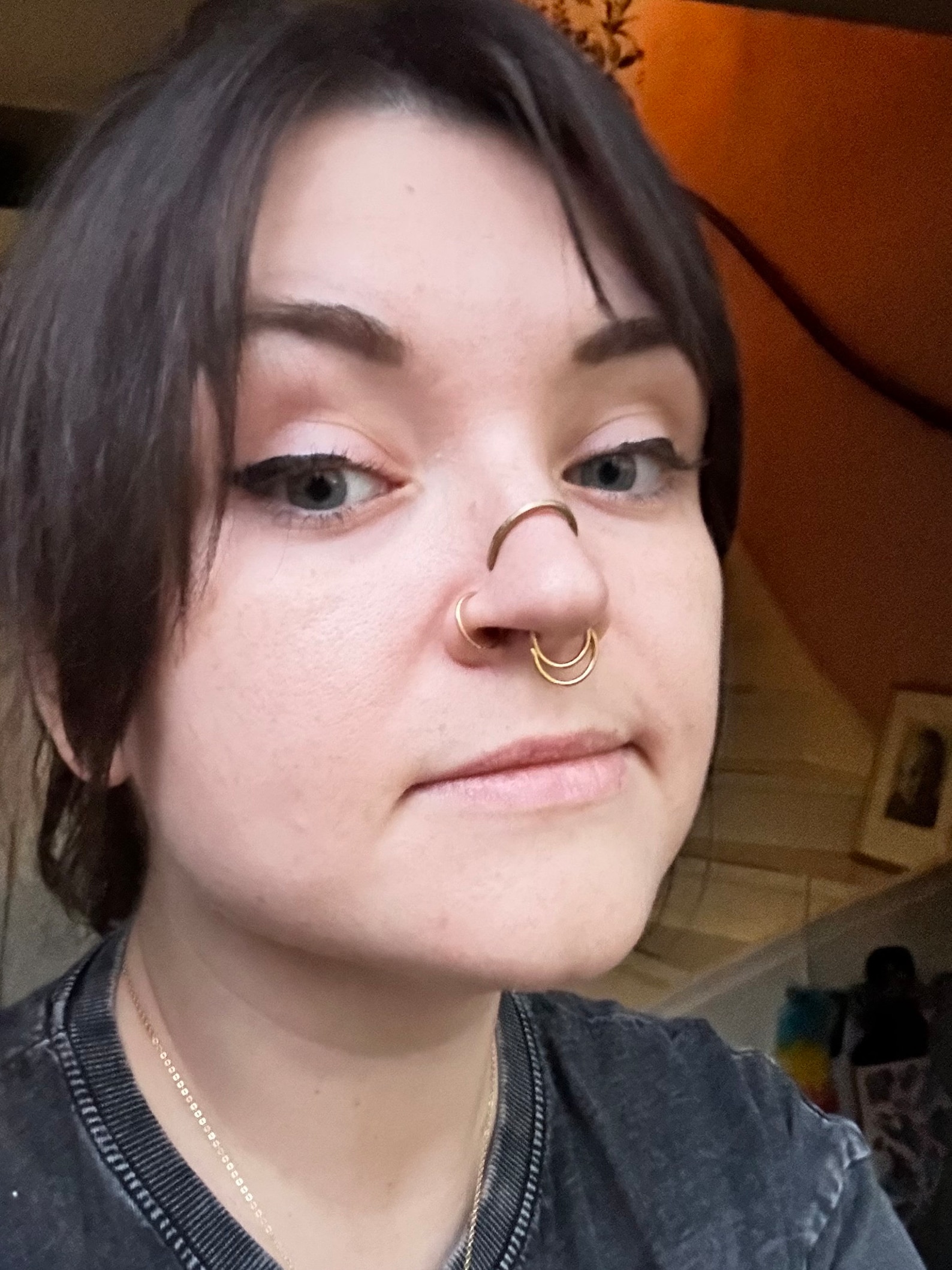 Brass Nose Bridge Cuff, No Piercing Nose Cuff, Fake Nose Ring ...