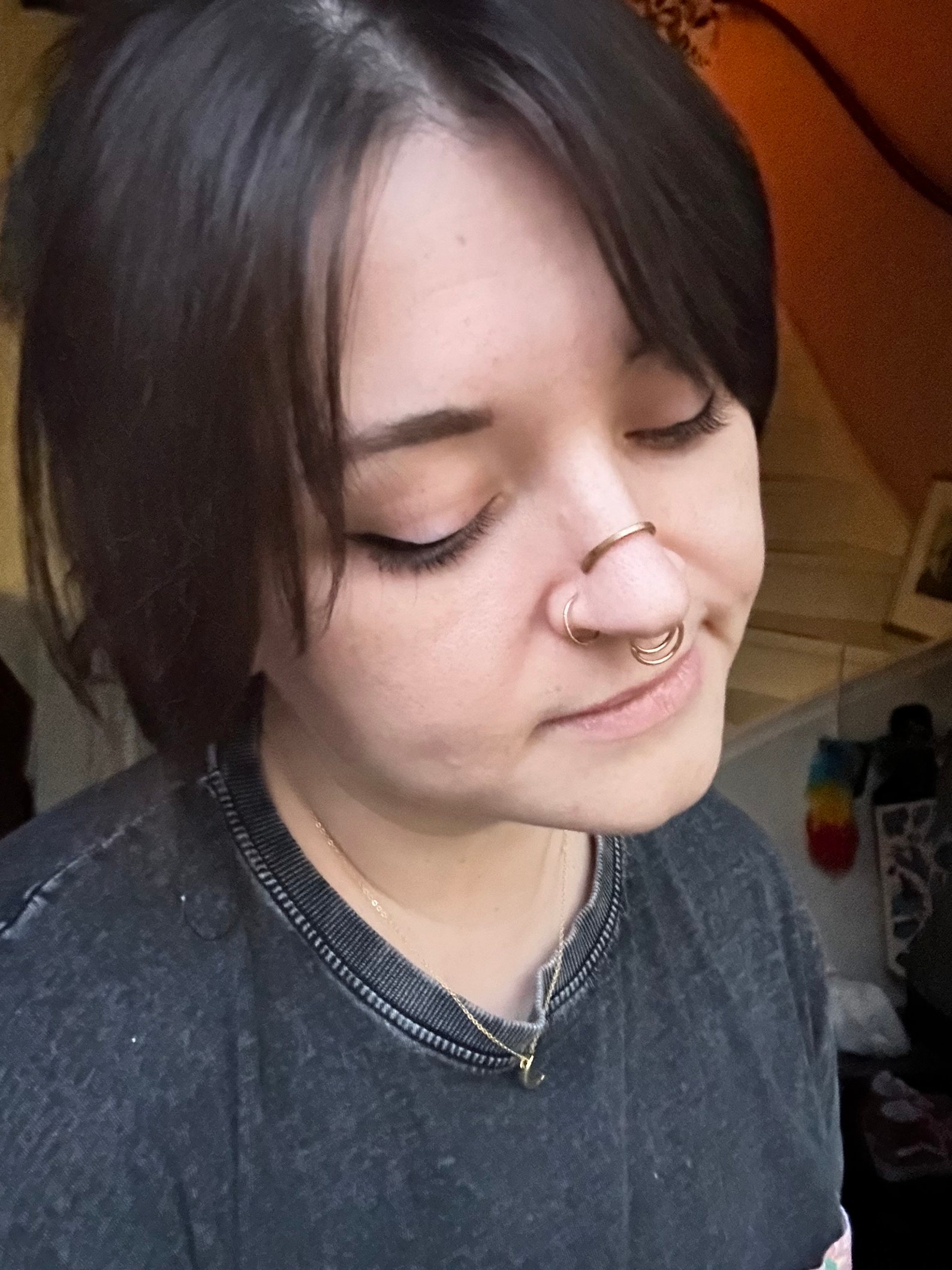 Brass Nose Bridge Cuff, No Piercing Nose Cuff, Fake Nose Ring ...